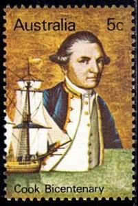 Stamp: Captain Cook and HMS Endeavour (Australia(Bicentenary of Cook's ...