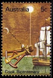 Stamp: Landing - Cook; Sextant (Australia(Bicentenary of Cook's ...