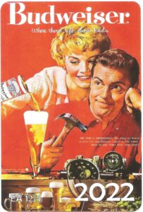 Pocket Calendar: Budweiser (Hungary(Beer) Col:HU-2022-Beer-001.04 📅