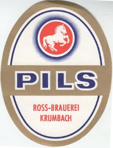 Drink Label: Ross Pils (Ross-Brauerei Krumbach, Germany, Federal ...