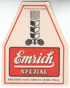 Etiqueta de bebida: Emrich Spezial Bier (Privatbrauerei Emrich & Co. KG ...
