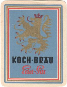 Drink Label: Koch-Bräu Edel-Pils (Koch-Bräu Kusel, Germany, Federal ...