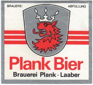 Drink Label: Plank Bier (Brauerei Plank, Laaber, Germany, Federal RepublicCol:DE-BEER-019337