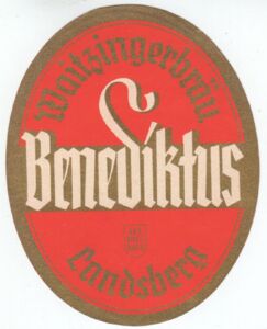 Drink Label: Waitzingerbräu Benediktus (Waitzingerbräu Landsberg ...