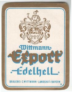 Drink Label: Wittmann Export Edelhell (Spezialitäten Brauerei C ...