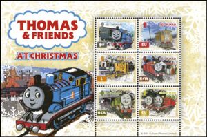Stamp: Thomas The Tank Engine And Friends (Isle of Man(Christmas 2021 ...