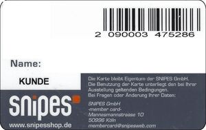 Geschenkkarte: Member Card (Snipes, Österreich(Member Card) Col:AT-Snip ...
