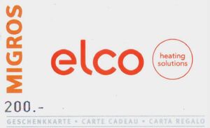 Gift Card: Elco "Heating solutioms" (Migros, Switzerland(Migros) Col:CH ...