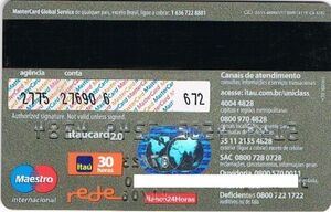 Bank Card: Itaú Uniclass (Itaucard Bank, BrazilCol:BR-MC-0110.02