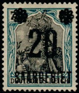 Stamp: Overprint 'SAARGEBIET' & surcharge(B) 20 on 75pf (Germany ...