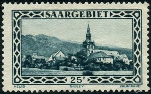 Stamp: Tholey Village and Abbey (Germany, Saarland(Landscape) Mi:DE-SL ...