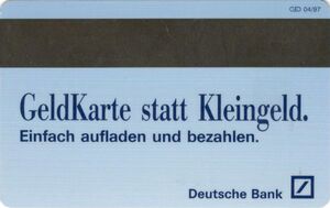 Bank Card: Deutsche Bank GeldKarte (Deutsche Bank, Germany, Federal ...