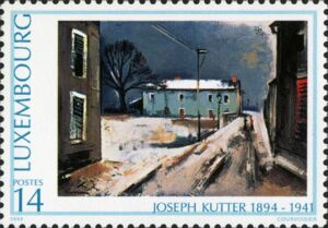 Stamp: Painting "Snow-covered Landscape", Joseph Kutter (1894-1941 ...
