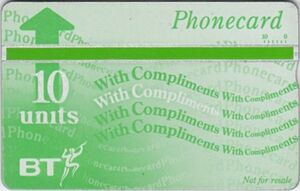 Phonecard: 7th Issue Complimentary (British Telecom, United Kingdom of ...