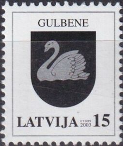 Briefmarke: Coat of Arms of Gulbene (Lettland(Definitive Issue - Coats ...