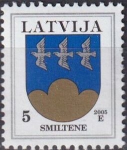 Stamp: Coat of Arms of Smiltene (Latvia(Definitive Issue - Coats of ...