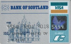 Bank Card: Bank Of Scotland (Bank Of Scotland, United Kingdom of Great ...