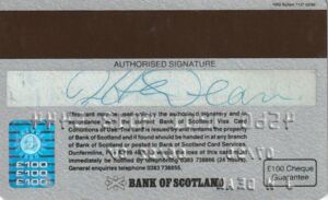 Bank Card: Bank Of Scotland (Bank Of Scotland, United Kingdom of Great ...