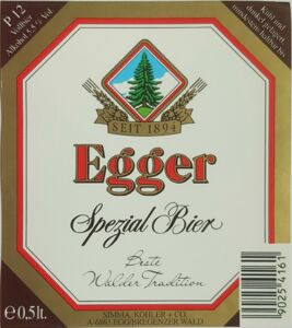 Drink Label: Egger Spezial Bier (Brauerei Egg Vorarlberg, AustriaCol:AT-BEER-006965