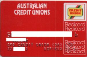 Bank Card: Credit Union Redicard (Credit Unión, AustraliaCol:AU-GM-0014