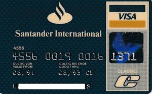 Bank Card: Santander International Visa Classic (Banco de Santander ...