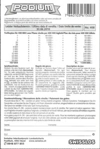 Bilhetes de Lotaria: Podium - Walk (Swissloss Interkantonale ...