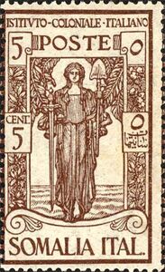 Stamp: Pro Italian Colonial Institute (Somalia, Italian Administration ...