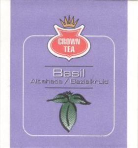 Tea Bag: Basil (Crown Tea, Netherlands Antilles) Col:TB-AN-0001