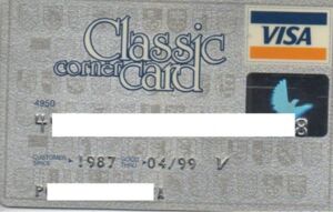Bank Card: Classic corner card (Corner Banka SA, SwitzerlandCol:CH-VI ...
