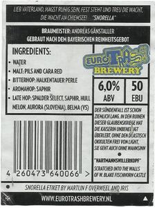 Drink Label: Kaiserin Snorella (Eurotrash Brewery, NetherlandsCol:NL ...