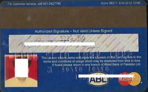 Bank Card: Allied Bank (Allied Bank, PakistanCol:PK-MC-0010
