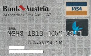 Bank Card: Bank Austria (Bank Austria, AustriaCol:AT-VI-0022