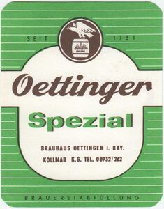 Drink Label: Oettinger Spezial (Oettinger Brauerei GmbH, Germany ...