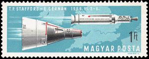 Stamp: Gemini spacecraft and Agena Docking Target (Hungary(Space ...