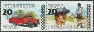 Stamp: Tonga Fire and Police Service (Tonga(Tonga Fire and Police ...