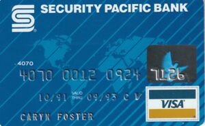 Bank Card: Security Pacific Bank (Security Pacific National Bank ...