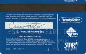 Bank Card: Security Pacific Bank (Security Pacific National Bank ...