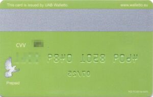 Bank Card: Walletto UAB (Bank of Lithuania, LithuaniaCol:LT-VI-0014