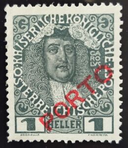 Stamp: Emperor Charles VI (1711-40) (Austria(Jubilee with overprint ...