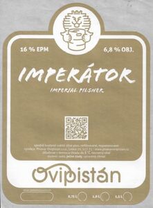 Etiqueta de bebida: Imperator (Pivovar Ovipistan Ledce, República ...