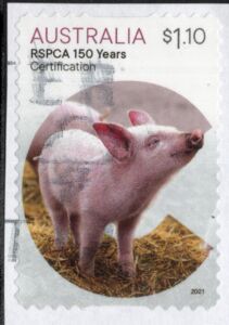 Stamp: Certification : Pig (Australia(RSPCA, 150 Years of Caring ...