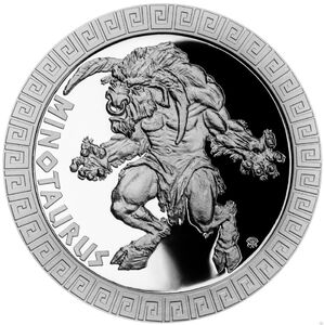 Coin: 2 Dollars (Mythical Creatures - Minotaur) (Niue(Numismatic ...