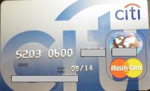 Bank Card: Citi (Citibank, RussiaCol:RU-MC-0206.07
