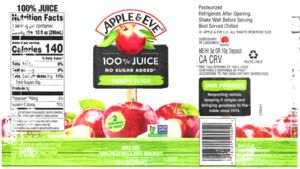 Drink Label: Apple & Eve (Apple & Eve LLC, United States of AmericaCol ...