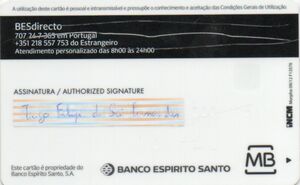 Bank Card: BES-Banco Espirito Santo - Duo (Visa Electron) (Banco ...