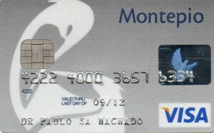 Bank Card: Montepio Geral (Visa) (Montepio Geral, PortugalCol:PT-VE-0128