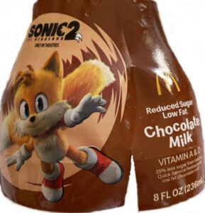 Drink Label: Sonic 2 Chocolate Milk (McDonald's USA, LLC, United States ...