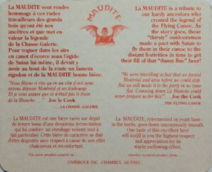 Beer Coaster: Maudite (Unibroue, CanadaCol:CA-000022 🍺