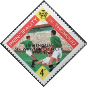 Stamp: Football game - Churchill Memorial (Cinderellas(Ireland ...