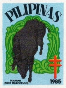 Stamp: Tamaraw (Philippines: Cinderella Stamps(Tuberculosis Charity ...